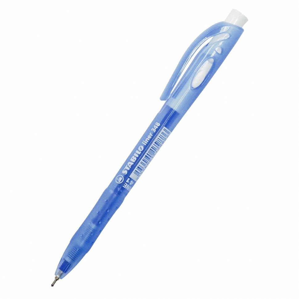 Ручка шариковая автоматическая STABILO liner 348 F/0,38 мм, Синяя (STABILO 348/1-1-41)
