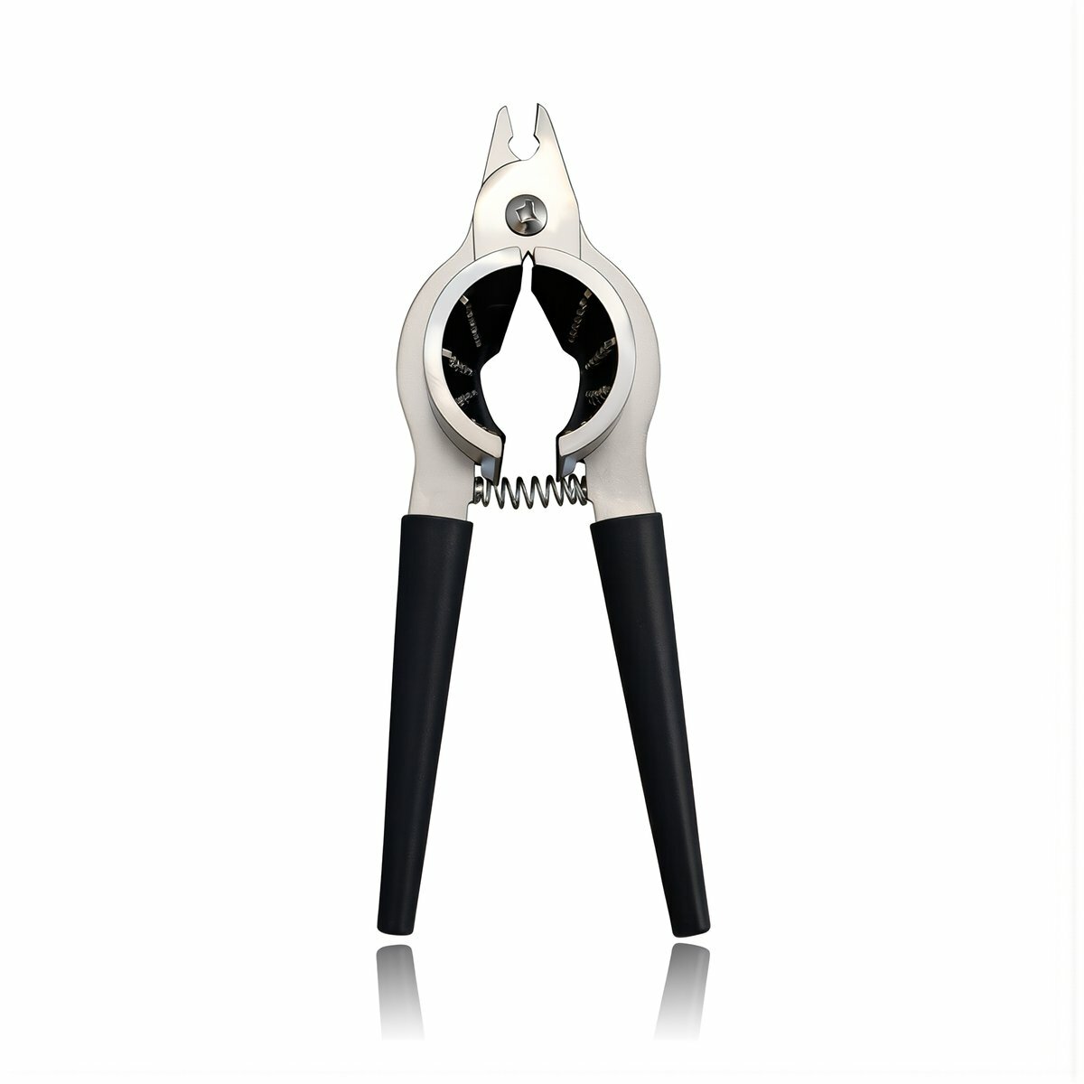 Практичный кухонный аксессуар многофункциональный орехокол для очистки от скорлупы грецких орехов стальной черный общая длина 21 см для дома