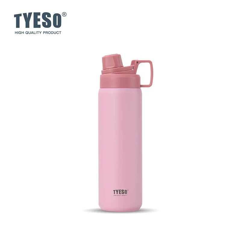 TYESO Розовый сакура 900 мл Нержавеющая сталь термос для спорта