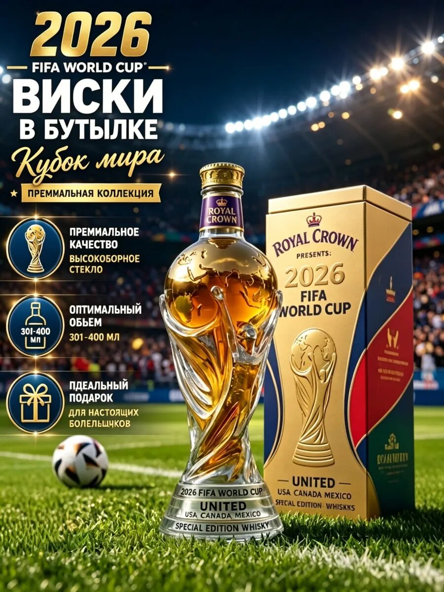 Набор виски ЧМ-2026 в бутылке