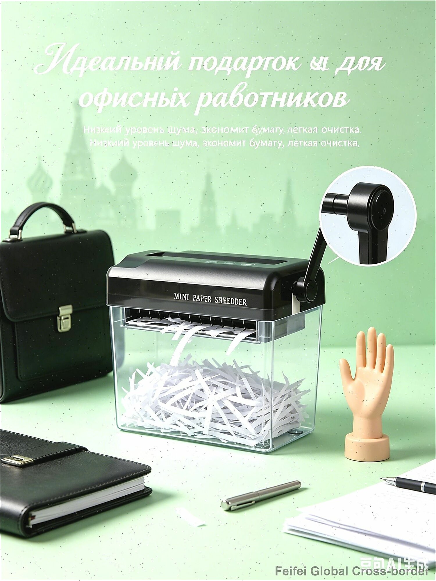 Шредер Персональный Продольный, черный