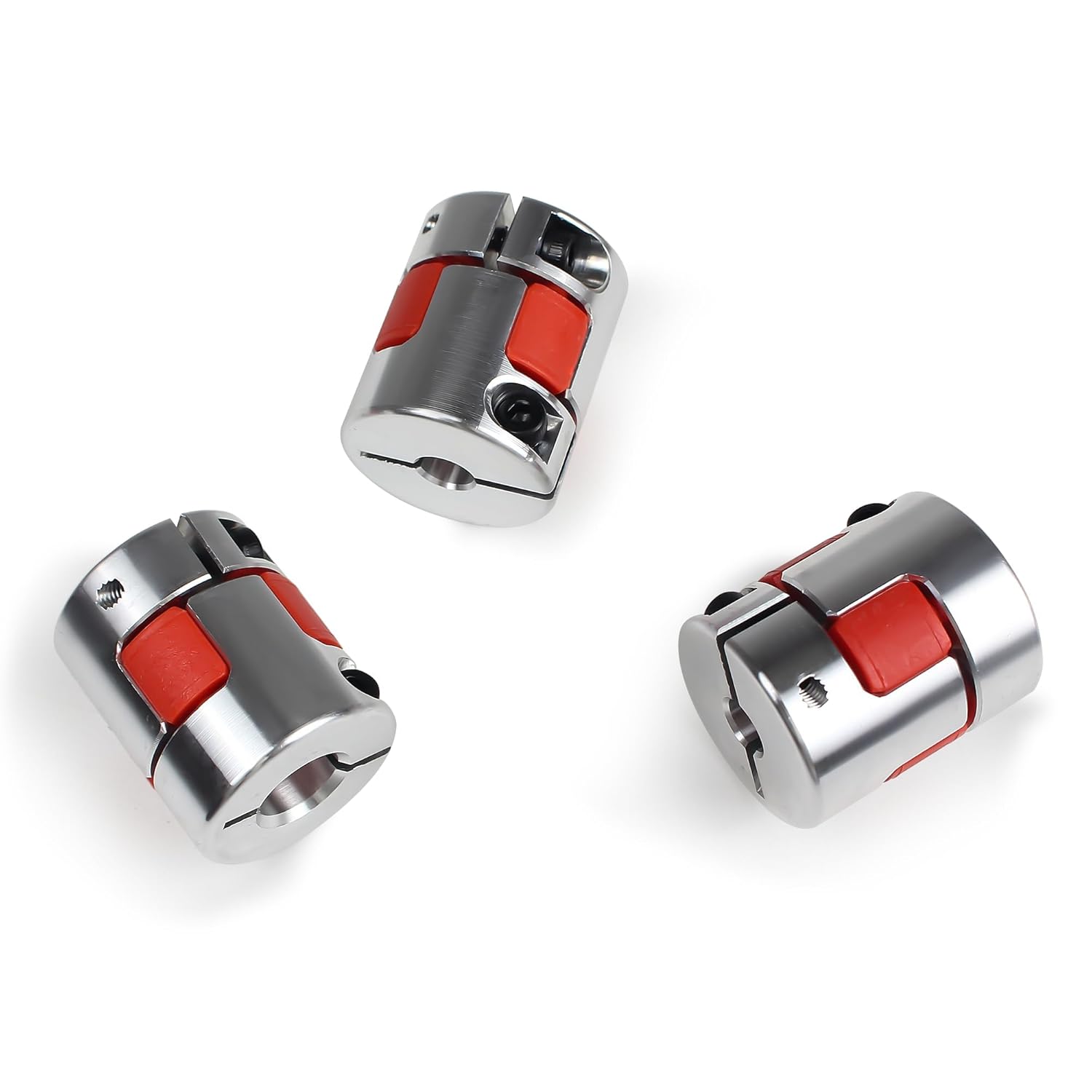 RATTMMOTOR 3 шт. гибкая муфта с плоским шлицем 6,35 мм на 10 мм D25L30 6,35x10 мм, алюминиевая соединительная , шлицевой соединитель для сервопривода 1/4 дюйма, серводвигателей и шаговых двиг