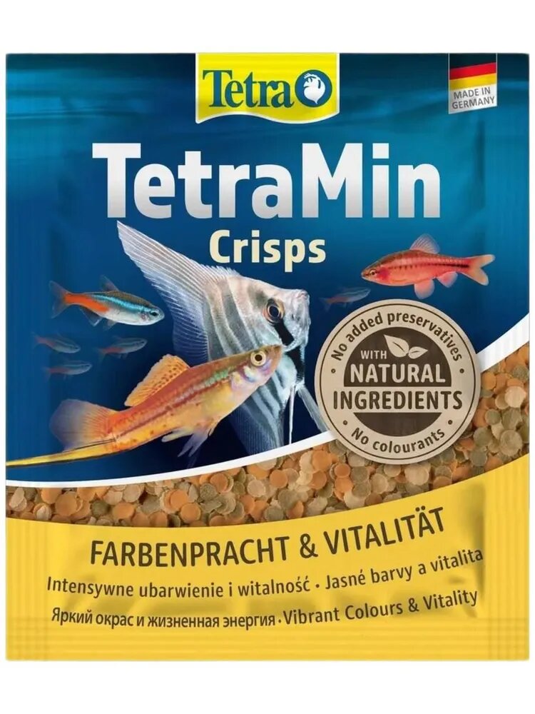 Tetra TetraMin Crisps 12гр * 1шт корм-чипсы для всех видов рыб (sachet).
