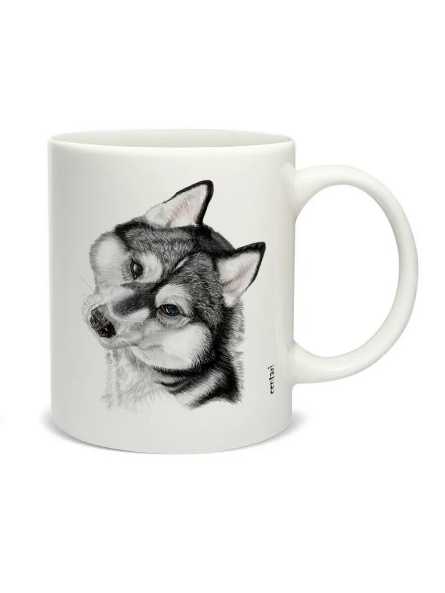 Priority Кружка 420 мл Priority Человек собаке друг Хаски, в ассортименте