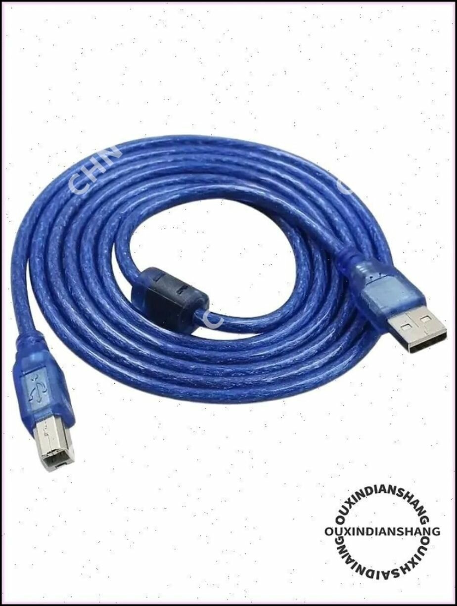 Кабель для компьютерной периферии USB 2.0 Type-A/USB 2.0 Type-B, 10 м, синий