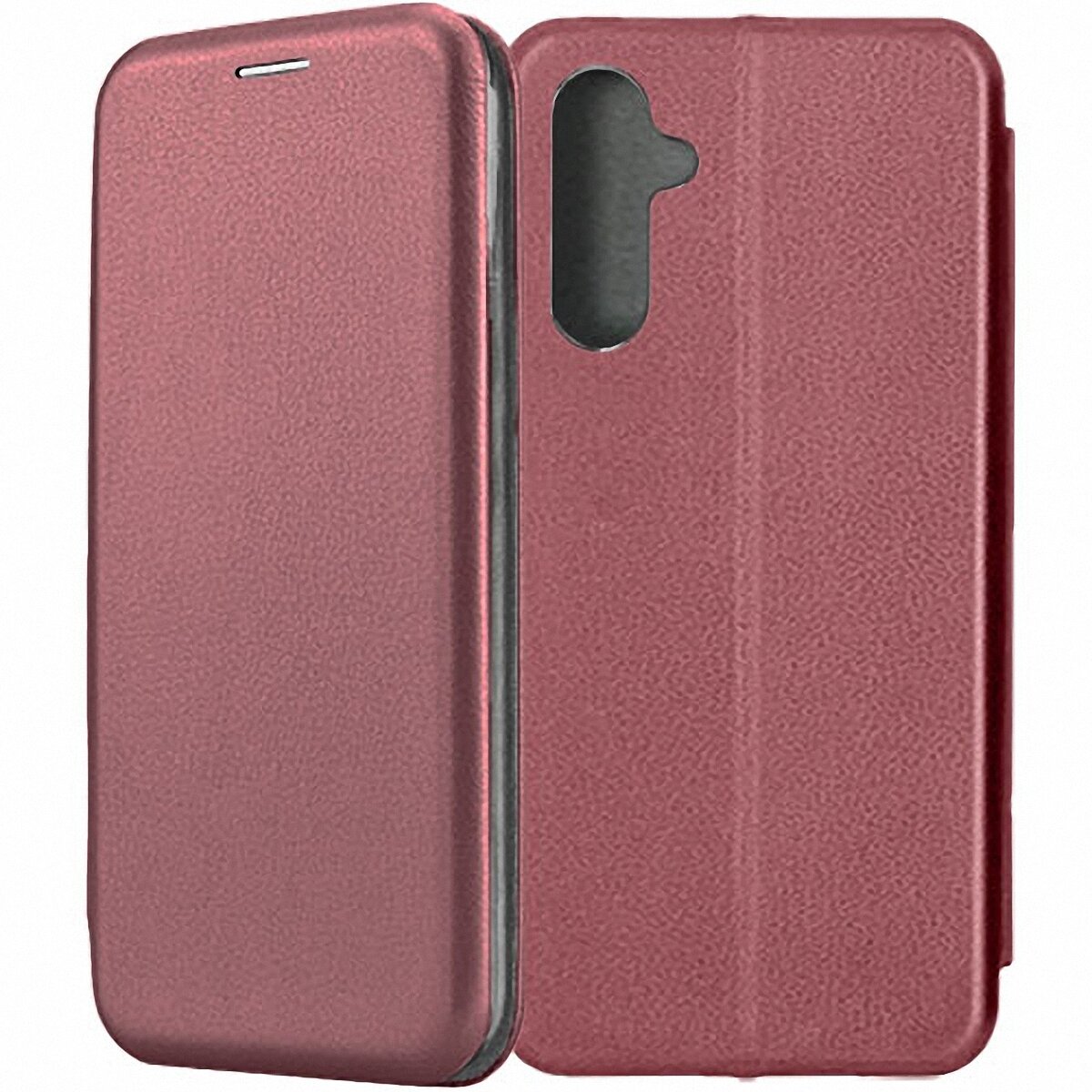 Чехол-книжка для Samsung Galaxy A34 5G A346 темно-красный / подставка, отделение для карт