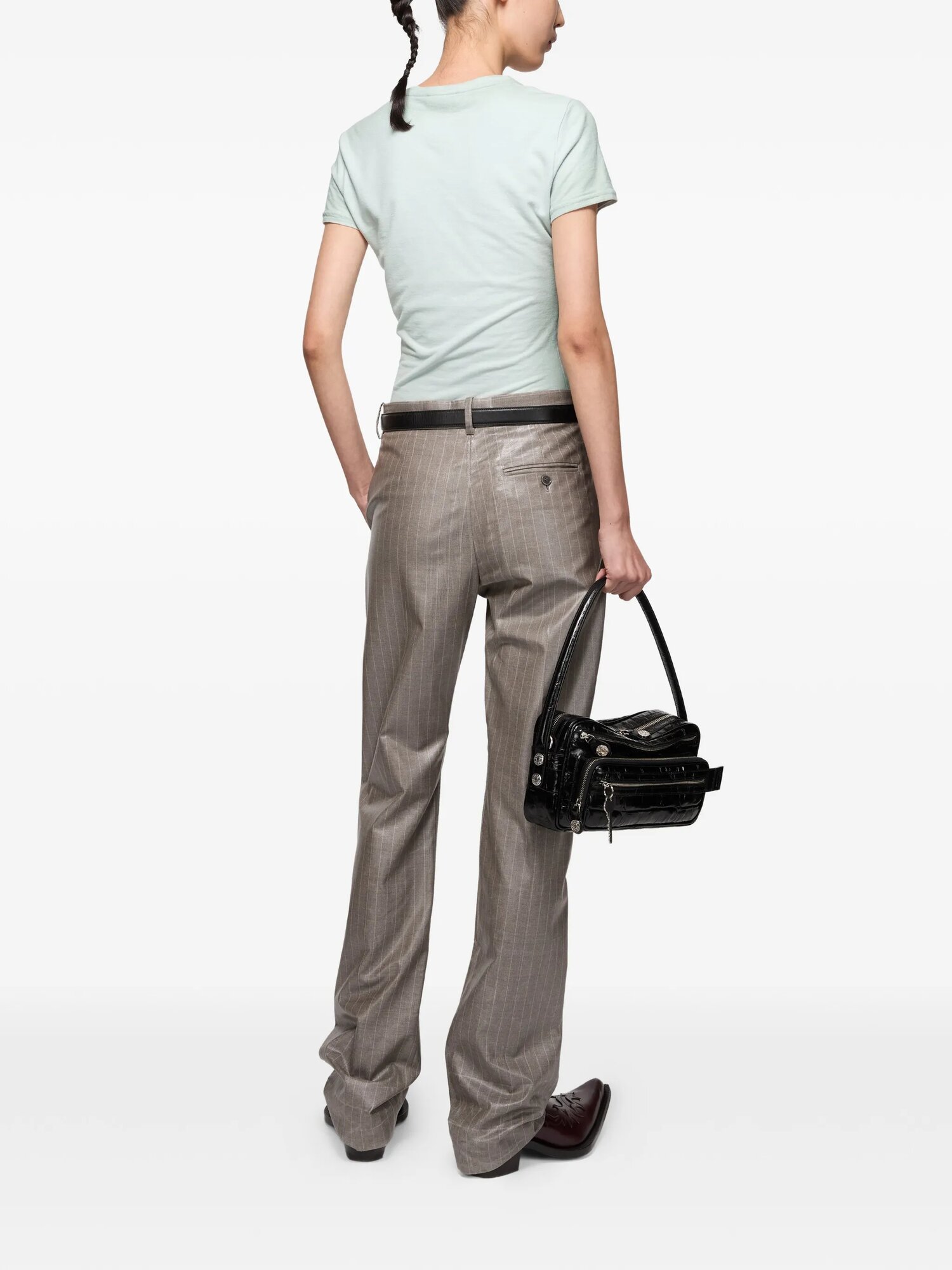 Футболка Acne Studios, размер 36, greyish green — фото 1