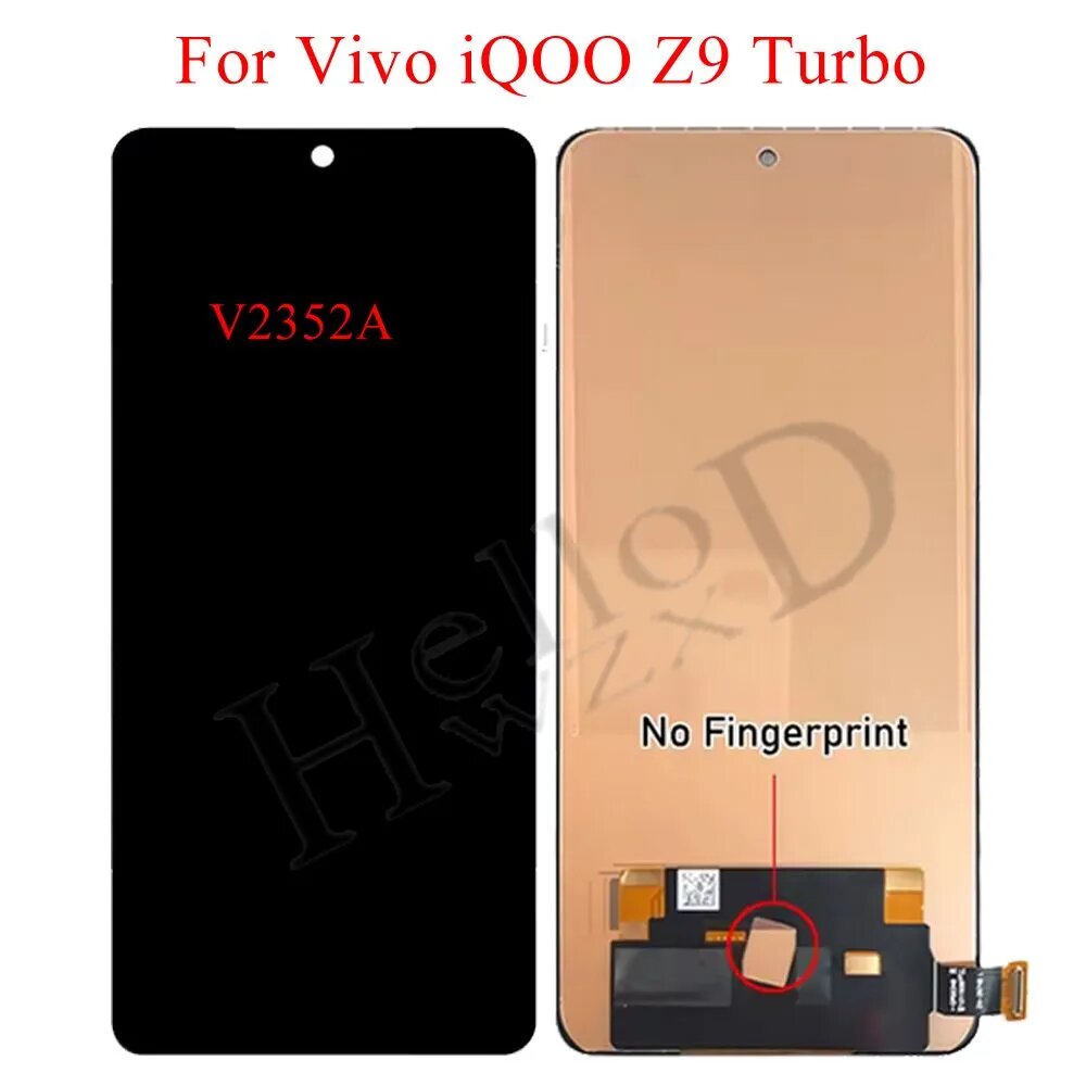 TFT Дисплей на For Vivo iQOO Z9 Turbo, V2352A в сборе с тачскрином Черны