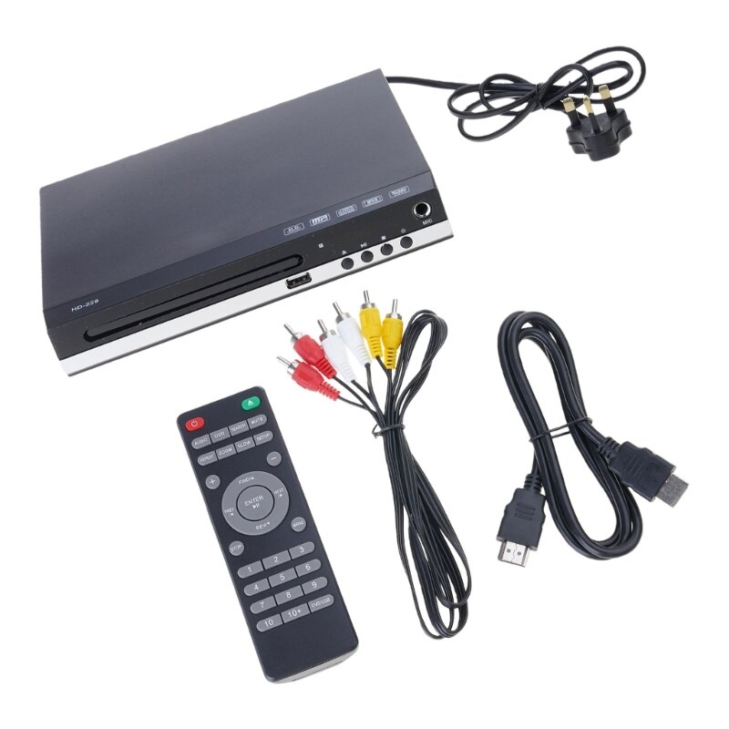 Домашний DVD-плеер 1080P HDMIs USB-вход 4K UHD DVD-плеер С дистанционным управлением Поддерживает DVD ± RW VCD Караоке Во всех регионах Бесплатно