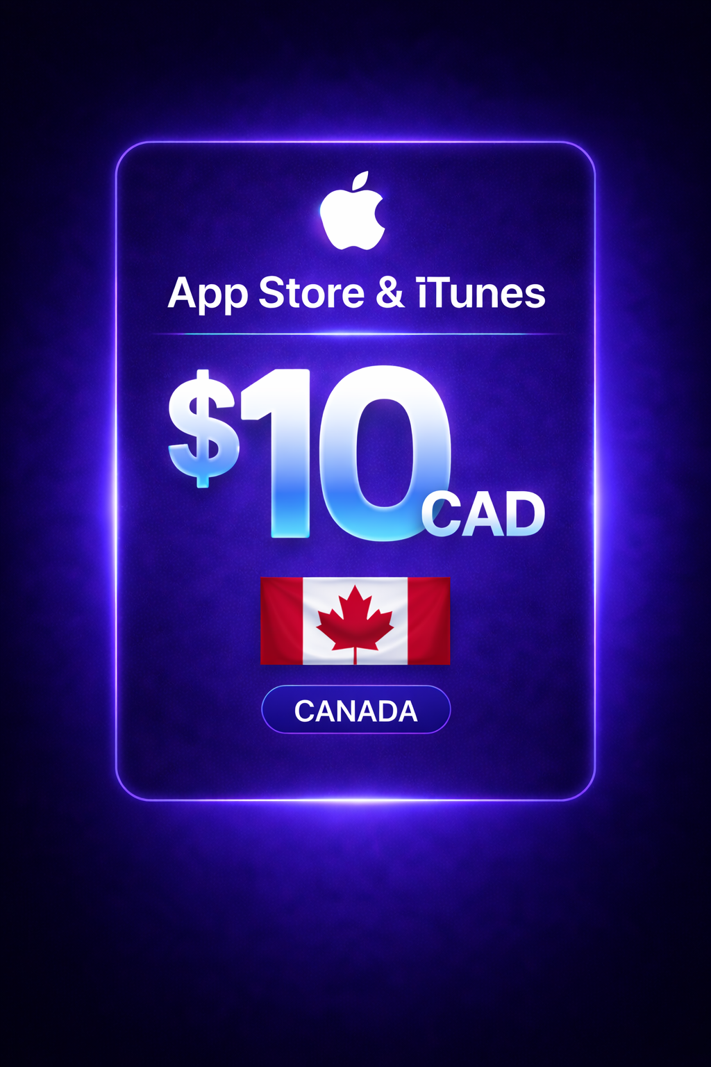 Подарочная карта "Apple iTunes 10$", Канада, код активации, Gift Card 10 CAD, для пополнения счёта