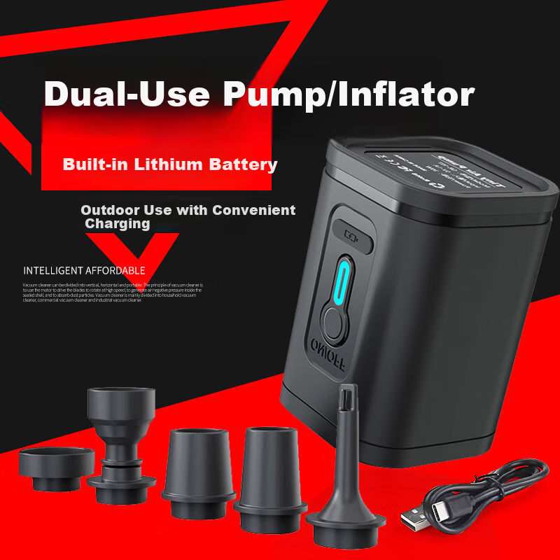 Adandyish 1200 мАч аккумуляторный насос для надувных лодок и плавающих кругов на открытом воздухе Цвет：Аккумуляторный