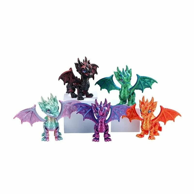 5 шт Дракон 3d подвижный,3d игрушки,3д игрушка подвижная, подарок для мальчиков и девочек