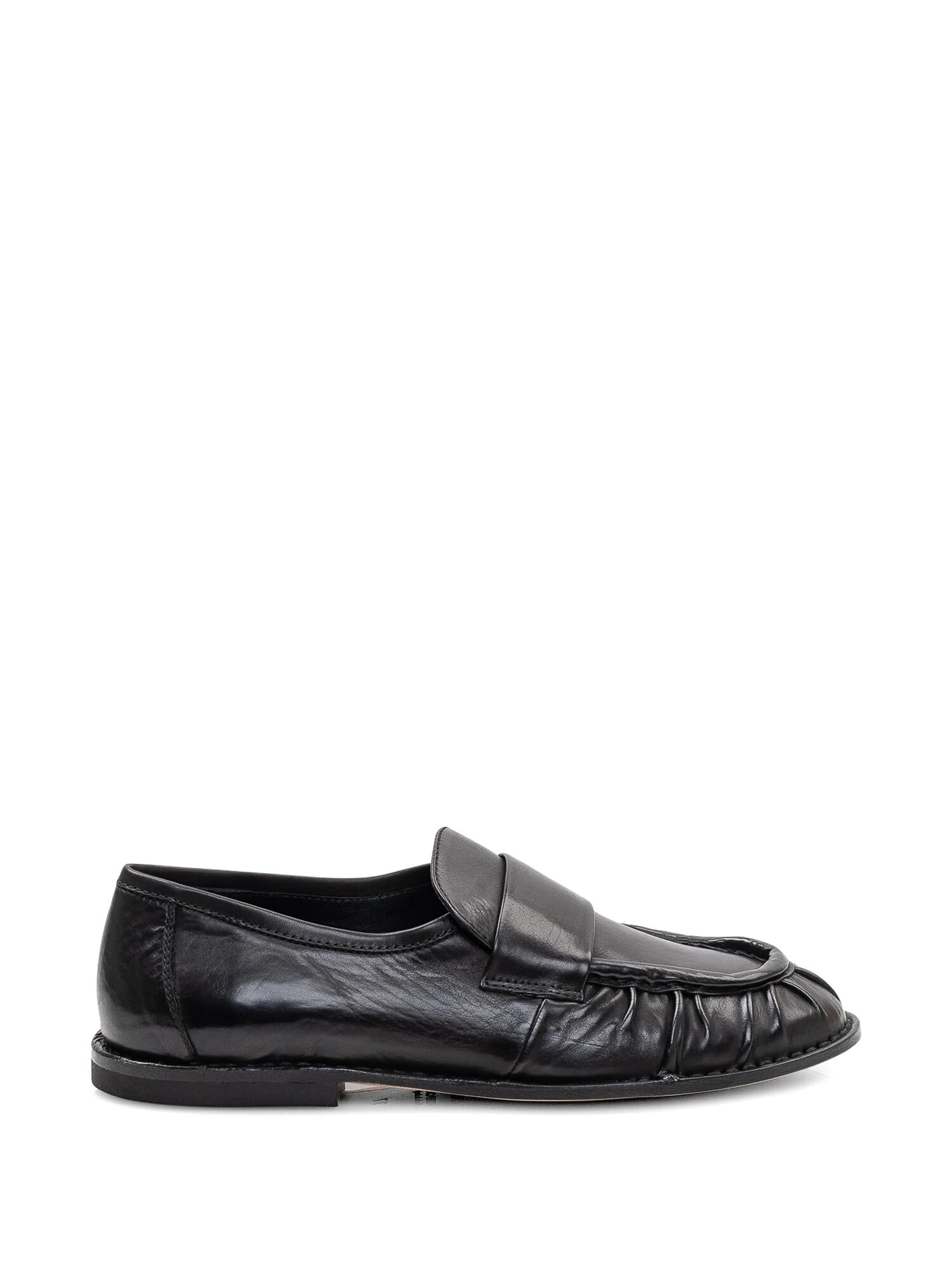 Лоферы Gathered leather loafers