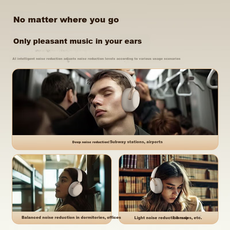 Viken 2026 Новейшая модель, гарнитура с активным шумоподавлением и Dolby Atmos для гейминга и музыки Цвет：Лунный белый