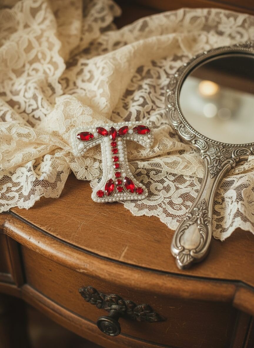 Брошь, бисер, стразы, кристалл