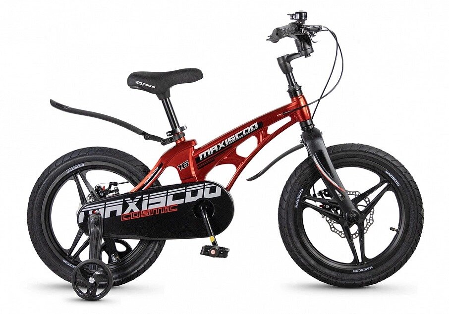 Велосипед MAXISCOO Cosmic Делюкс 16" 2026 (требует финальной сборки), Цвет красный глянцевый