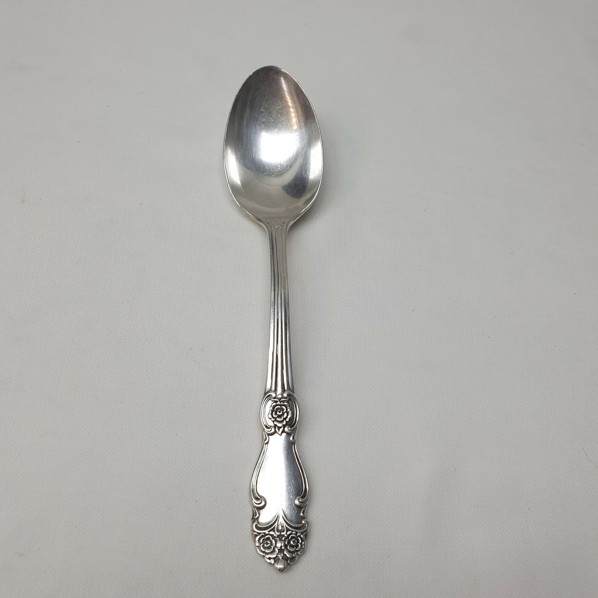 Винтажная столовая ложка Серебряная роза, Кольчугино, мельхиор. СССР