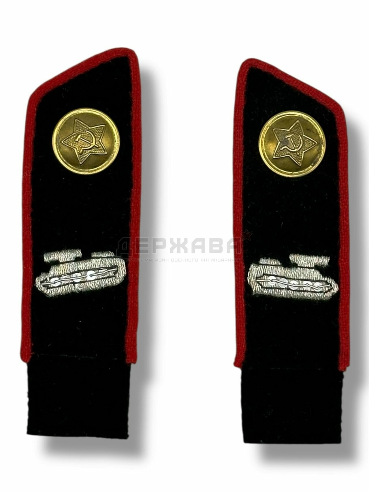 Петлицы на парадную форму офицеров Бронетанковых войск СССР, обр. 1949г.