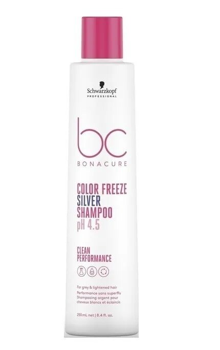 Schwarzkopf Bonacure pH 4.5 Color Freeze Silver Micellar Shampoo - Нейтрализующий шампунь с фиолетовым оттенком 250 мл