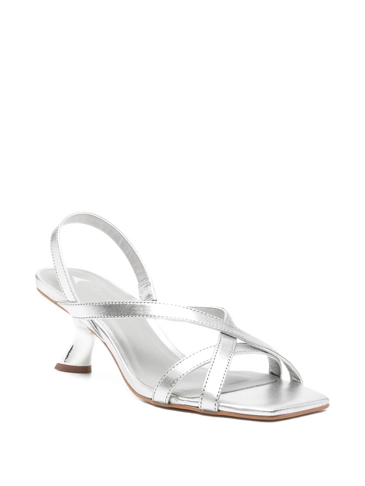 Босоножки Carrano Strappy square-toe sandals, размер 39, Silver — фото 1
