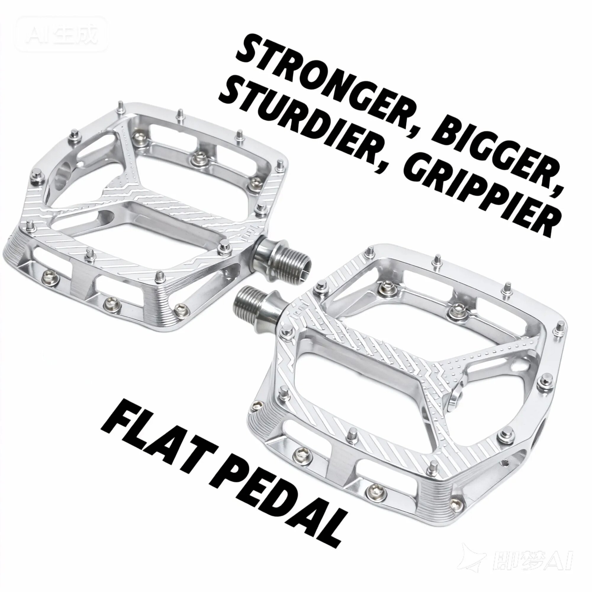 Педали Flat silver для горного велосипеда