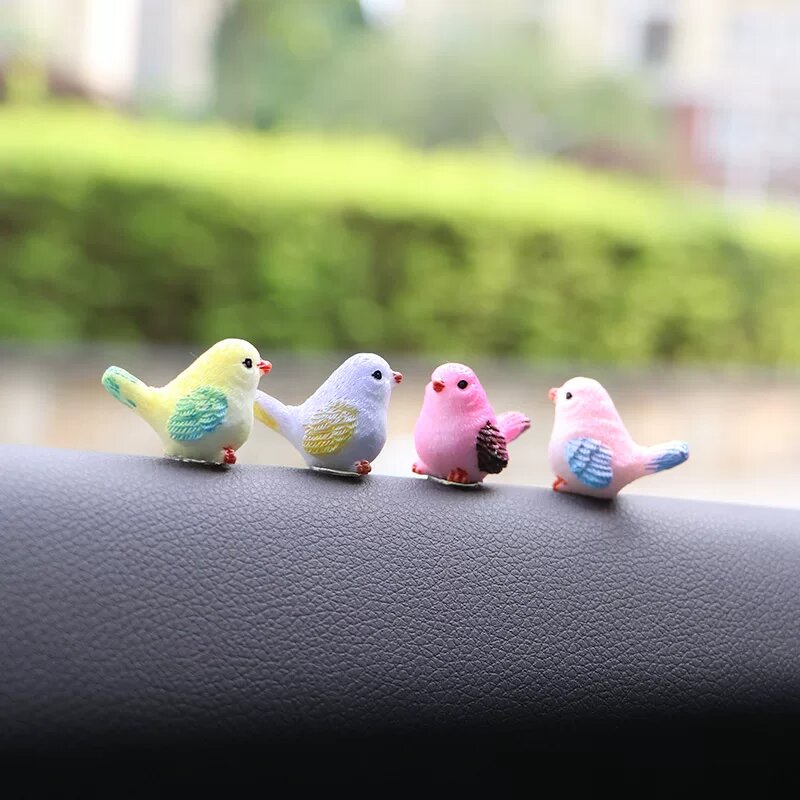 Миниатюрный автомобильный монитор-симулятор птицы для приборной панели, декоративное украшение для автомобиля,