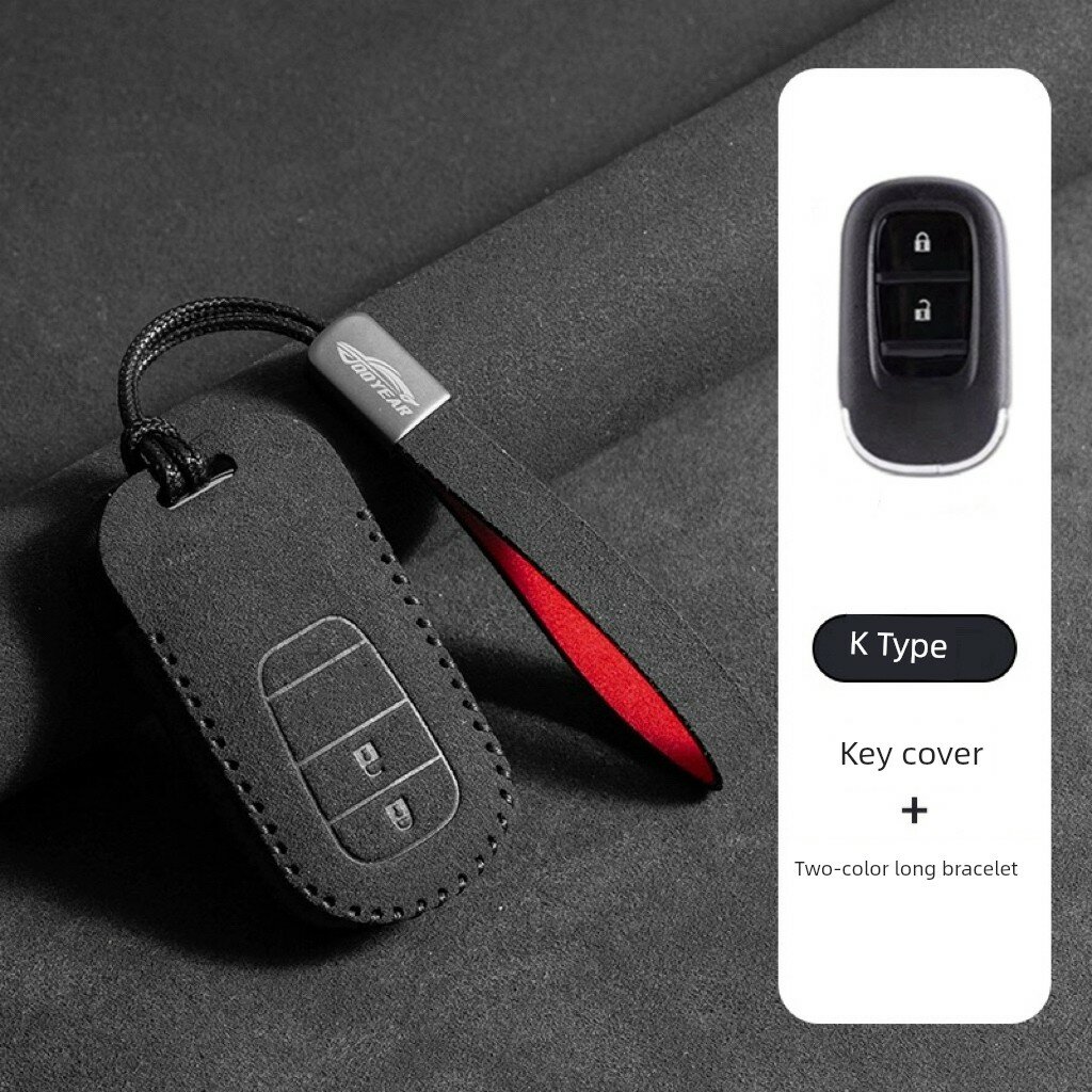 Ключевой брелок K-стиль с двухцветным длинным браслетом для Honda Civic 11-го поколения, CR-V, Fit и Accord - совместим