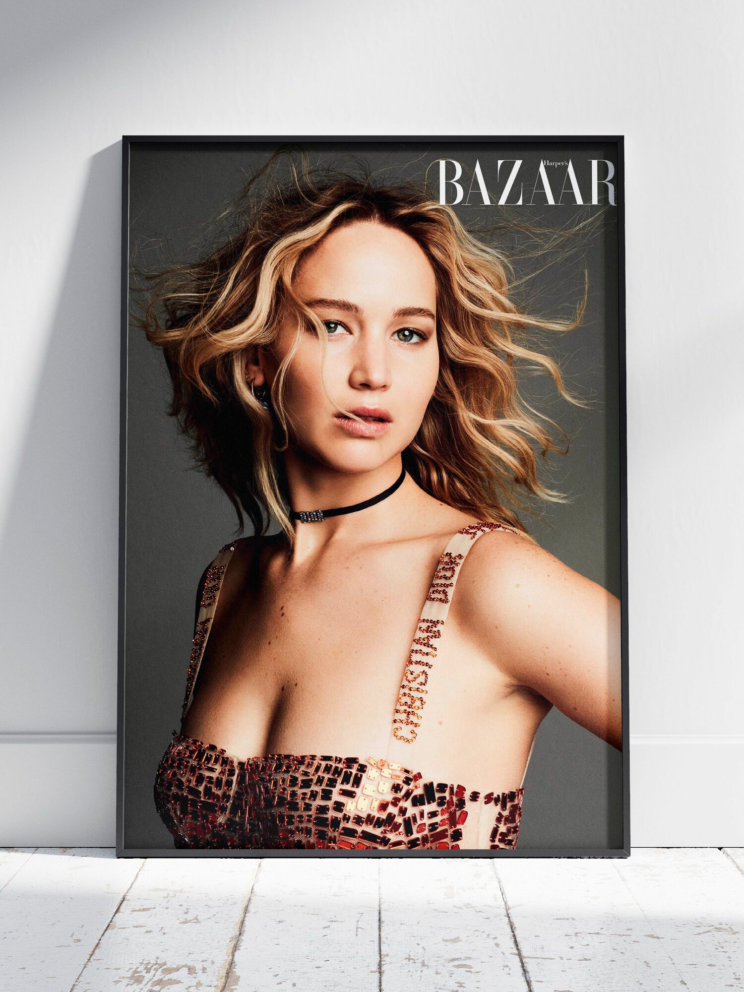 Плакат на стену для интерьера Дженнифер Лоуренс (Jennifer Lawrence 1) - Постер по актеру фильма, кино, сериала формата A4 (21x30 см)