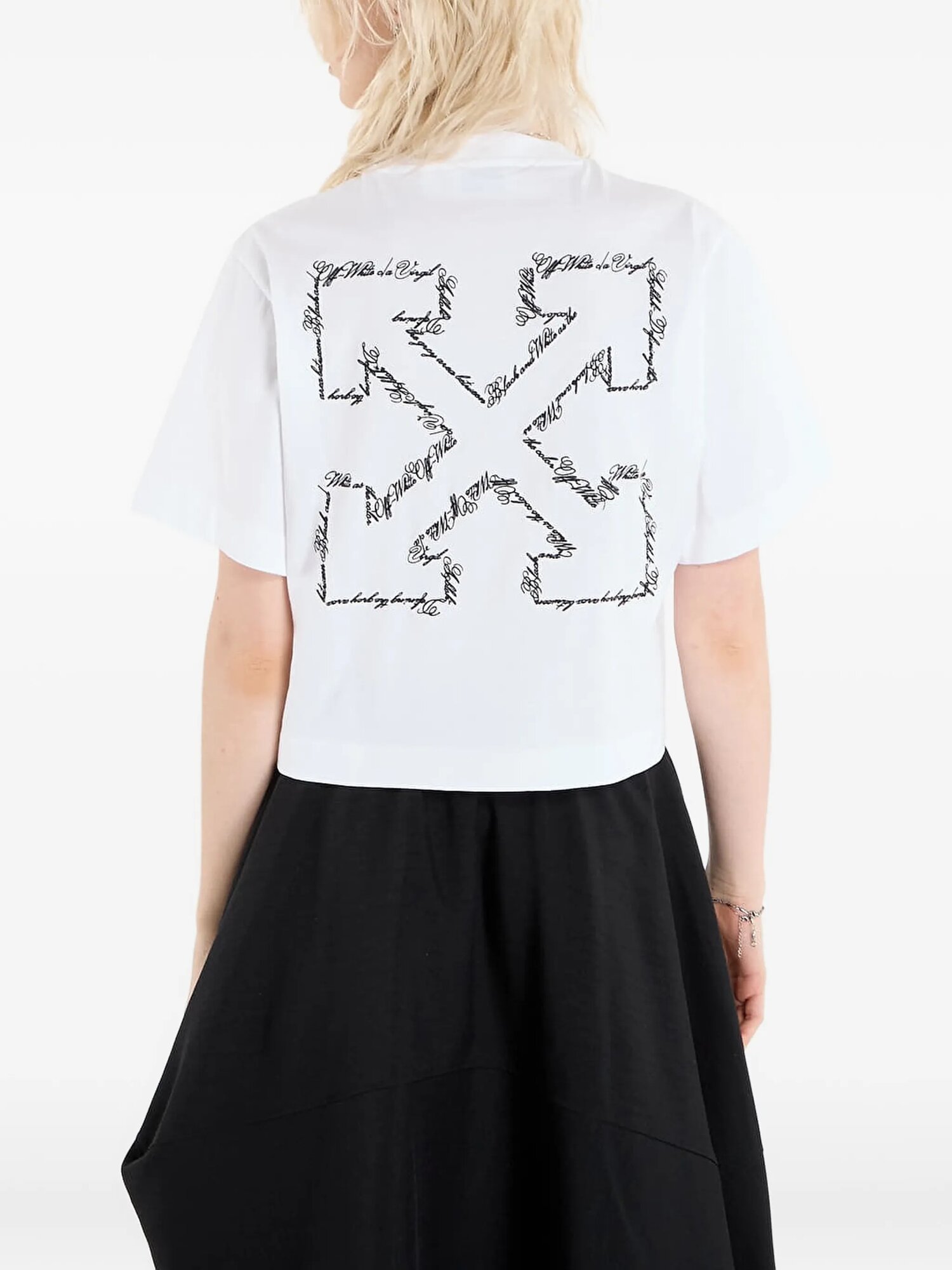 Футболка Off-White Arrow, размер 36, бежевый/белый — фото 1