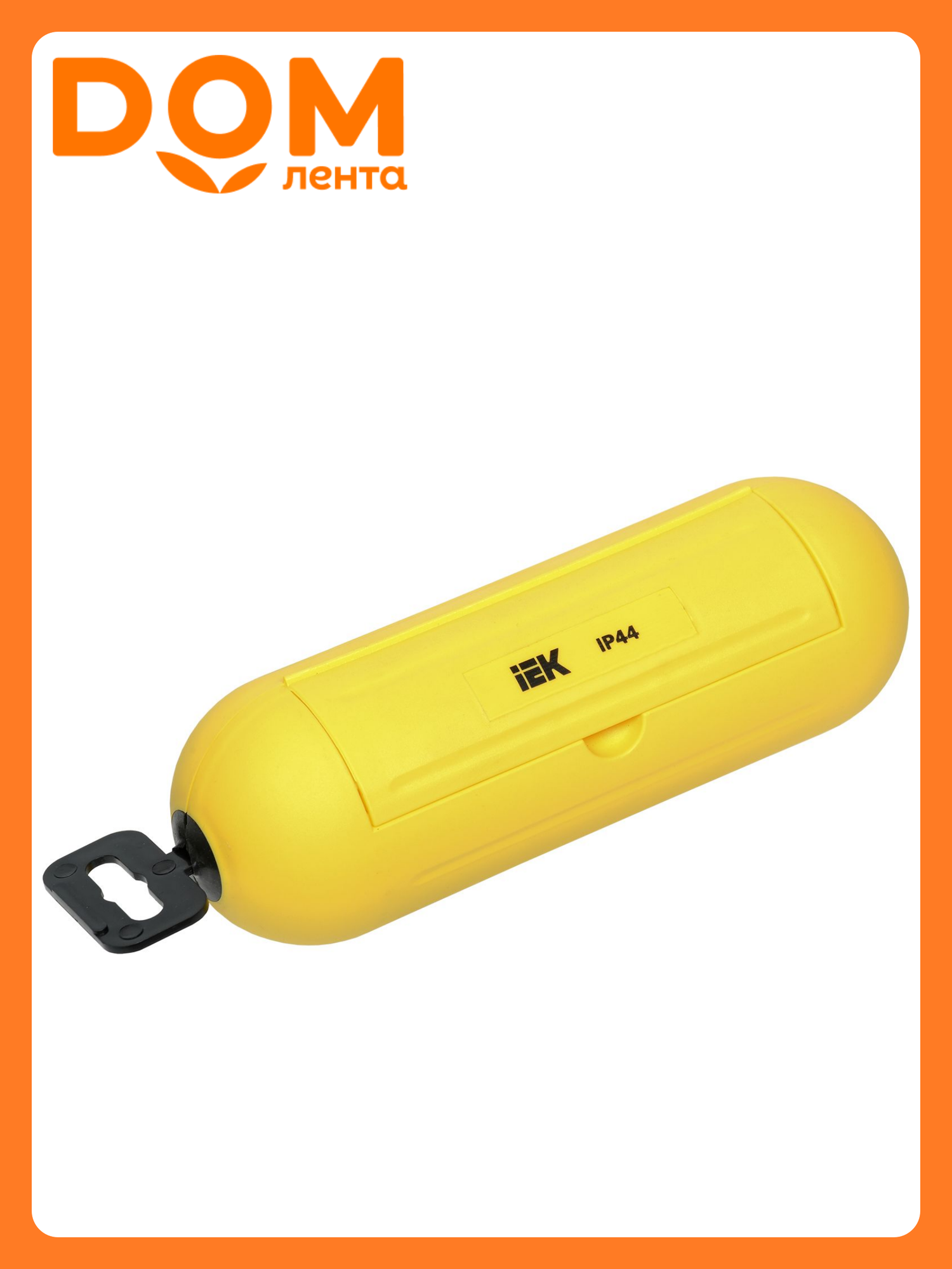 Бокс IEK, для защиты кабельного соединения, IP44, желтый, пластик