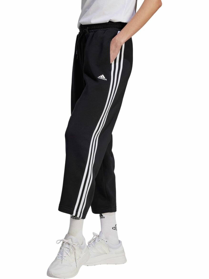 Брюки спортивные Essentials 3-Stripes Open Hem Fleece Pants