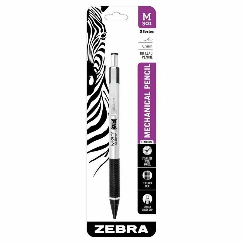 Zebra Ручка Шариковая, толщина линии: 0.5 мм, цвет: Черный, 1 шт.