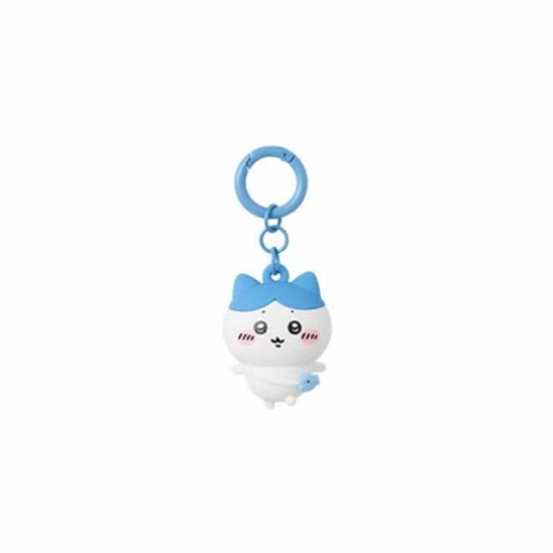 Ключевая брелок-подвеска Chiikawa Сяоба, милый PVC, синий котик с бантом