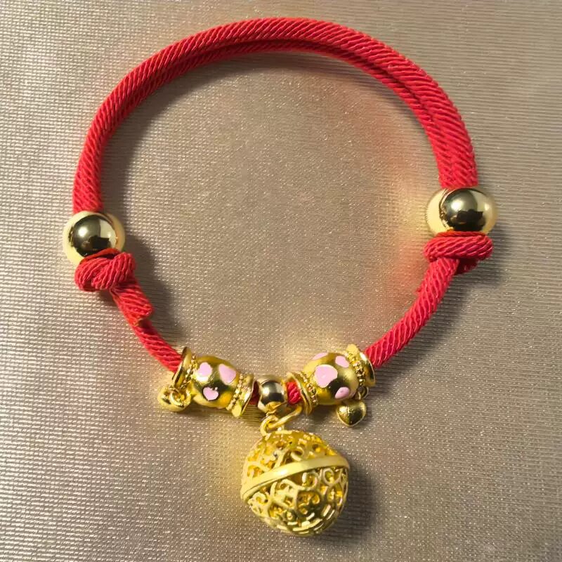 Ошейник с колокольчиком для кошек, ошейник для собак, красная веревка на удачу, аксессуар для шеи питомца, колокольчик