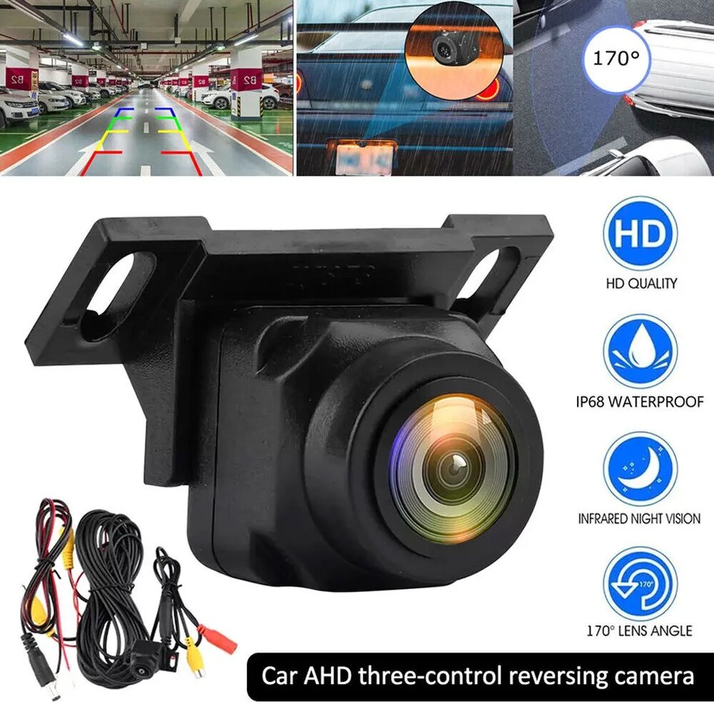Камера заднего вида Car AHD three-control reversing camera, HD, IP68
