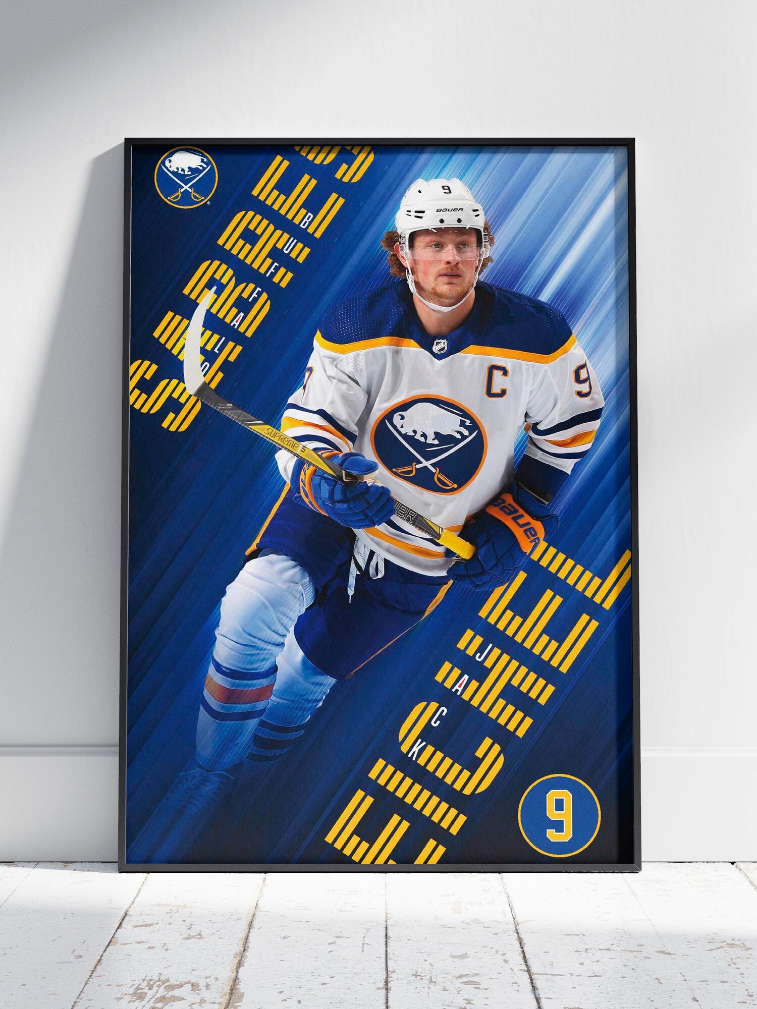 Плакат на стену для интерьера Легенды Хоккея (Джек Айкел - Jack Eichel 1) - Постер по спорту и физической активности формата A4 (21x30 см)