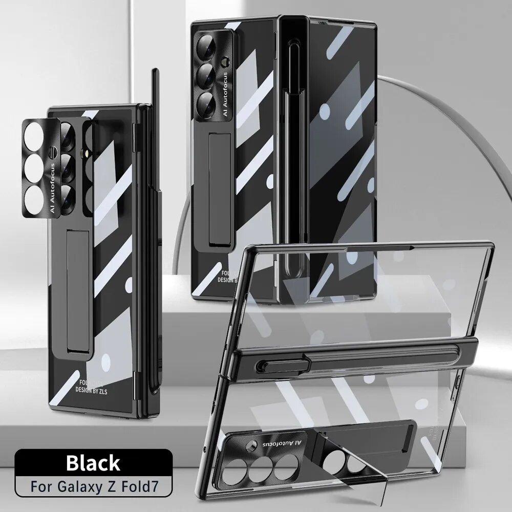 Подходит для Samsung Galaxy Z Fold7 / Самсунг Галакси Z Fold7 Чехол для смартфона, Магнитный шарнир для гнезда для пера, оснащенный стилусом, Z Fold7