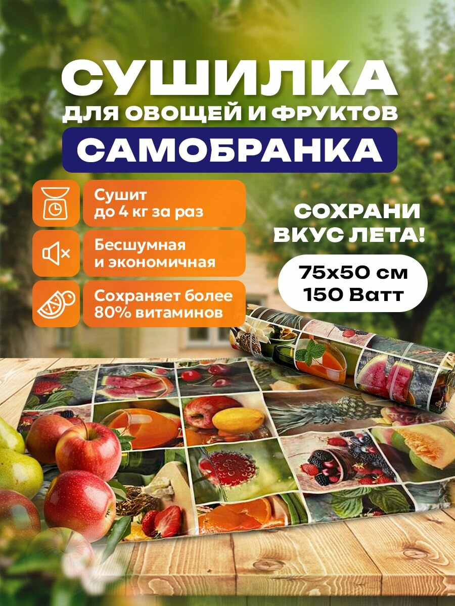 Сушилка для овощей и фруктов Самобранка 75*50