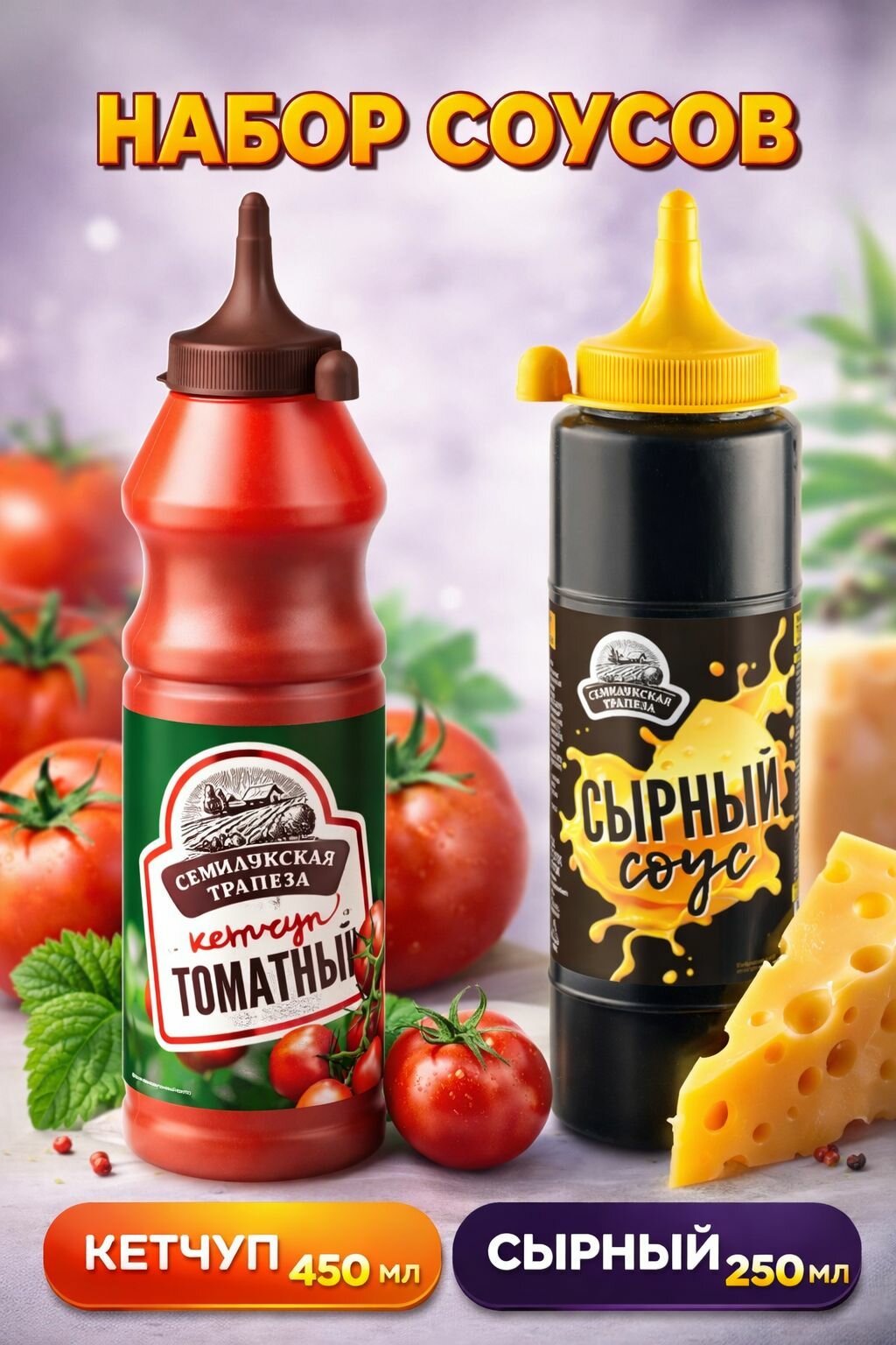 Набор соусов Томатный 450 мл и Сырный 250 мл
