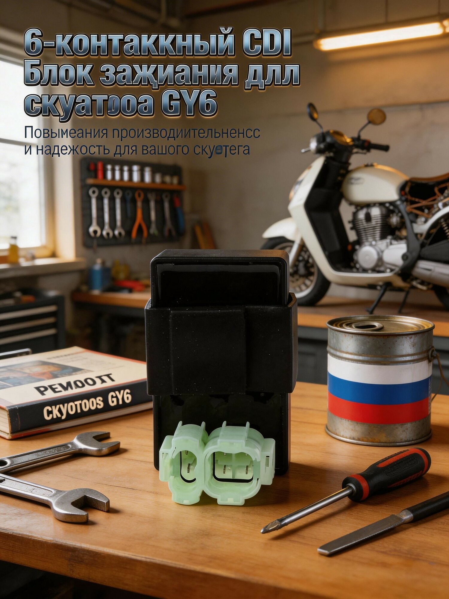 6-контактный CDI блок зажигания для скутеров GY6, замена блока с улучшением сгорания и электрических характеристик