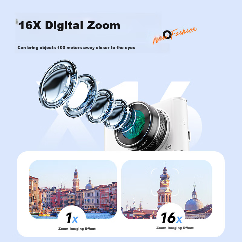 SONGDIAN Двойная камера цифровой фотоаппарат для студентов 6.4 МП Vlog путешествия с широкоугольным объективом 128 ГБ