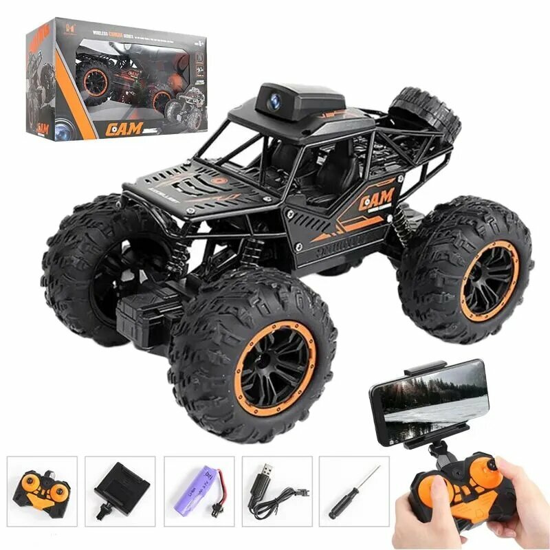 2.4G RC дрифт багги с камерой, трюковой краулер, 4WD, управление APP