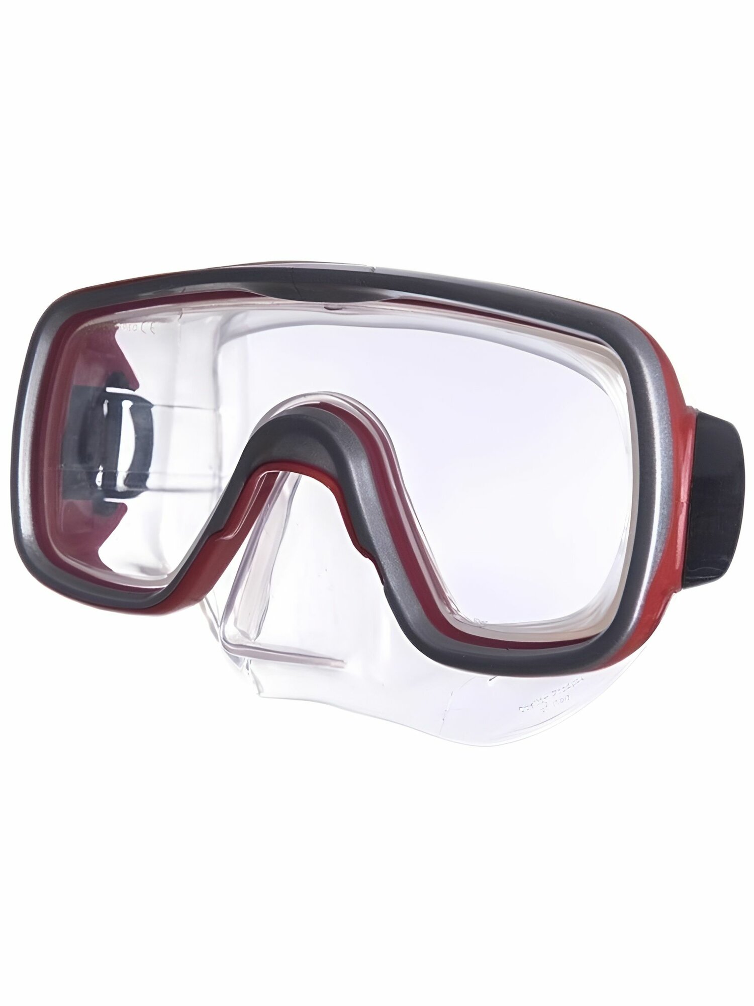 Маска для плавания Salvas Geo Jr Mask CA105S1RYSTH, безопасн. стекло, силикон, р. Junior, красный