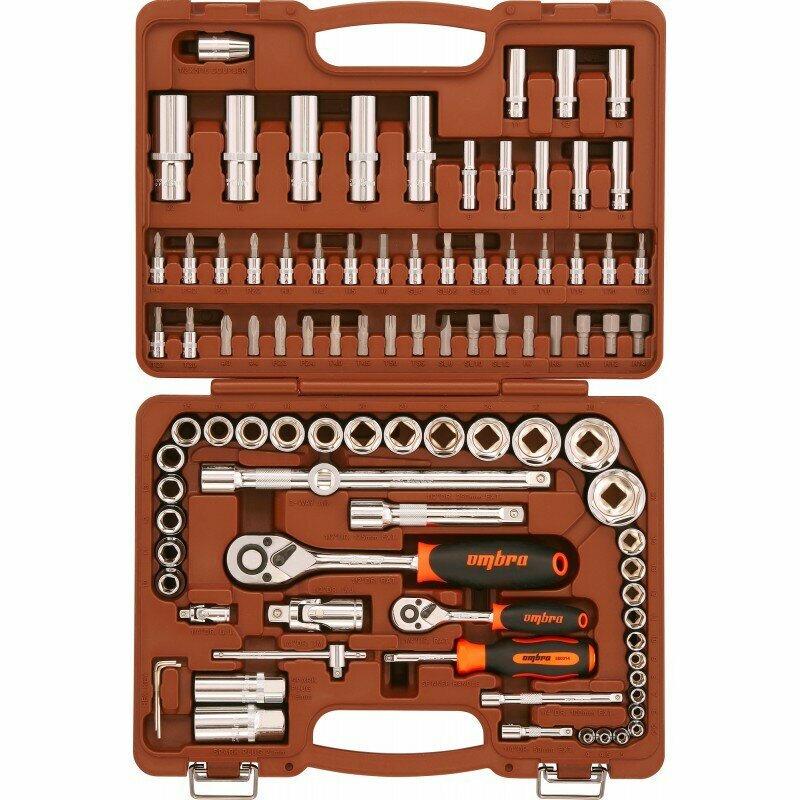 Набор инструмента универсальный 1/4", 1/2"DR, 94 предмета Ombra