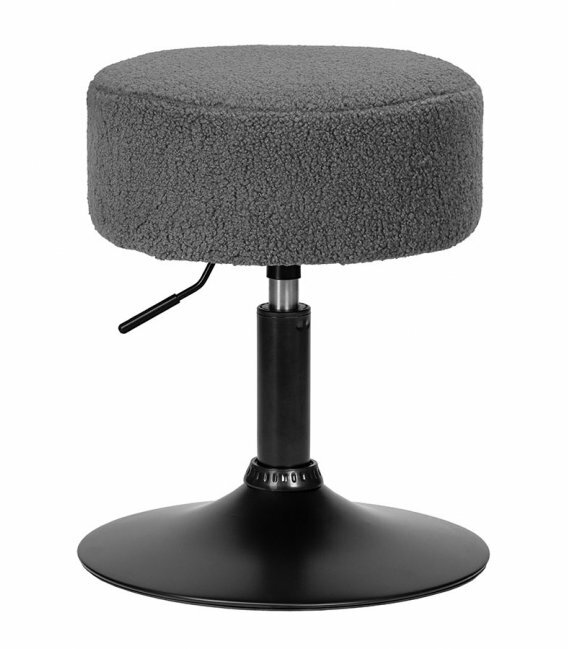 Пуф DOBRIN DANNY BLACK LM-2050_BlackBase, темно-серое букле