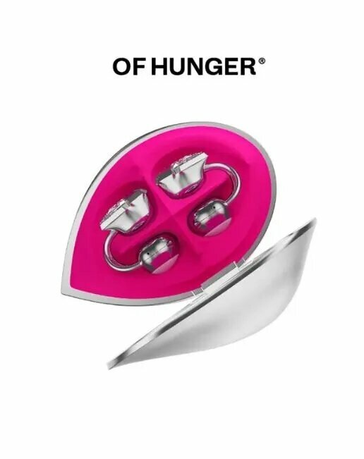 OF HUNGER Наушники беспроводные с микрофоном Белые наушники Zircon Electronic Gemstone AI Наушники OHClip с зажимом, Bluetooth, пурпурный, перламутровый