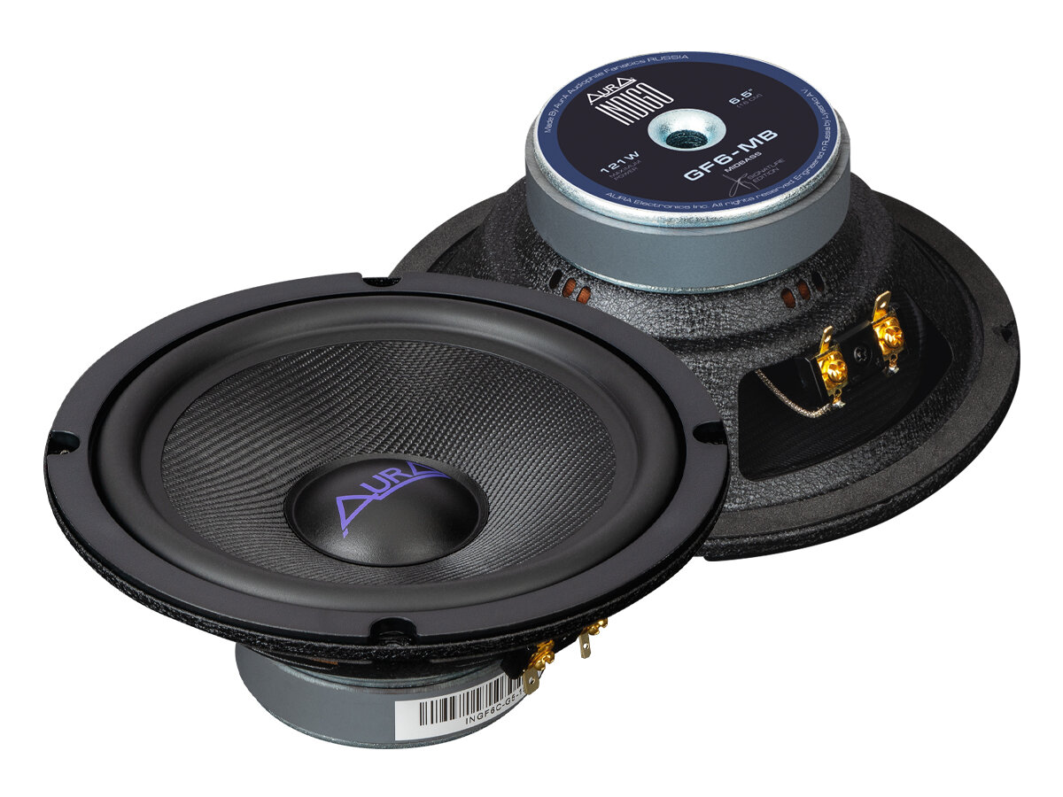 Автомобильная Акустика Aura INDIGO-GF6-MB, 16.5 см (6.5 дюйм.), пара(2шт), сетки в комплекте