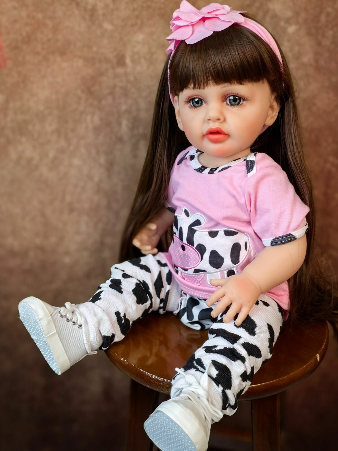 KEIUMI 55 см золотые волосы девочка Реборн кукла, подарки на День рождения для детей