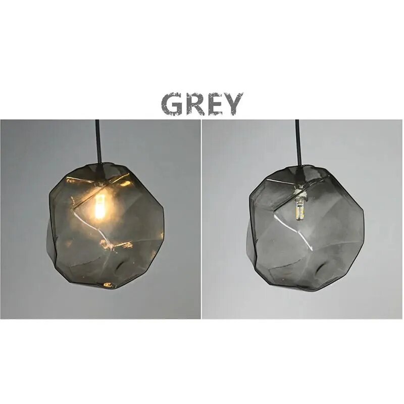 Люстра, LED, Стеклянная, Серая, 220 мм, 220 мм, 1 год гарантии — фото 1