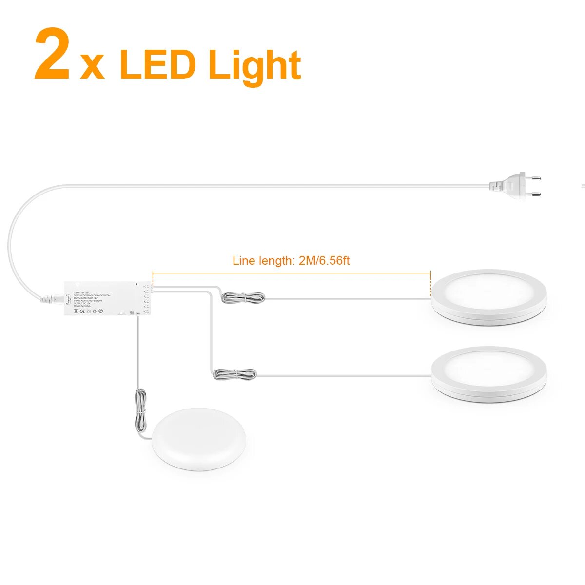 1-6 штук ультратонкий светодиодный потолочный панельный свет 5Вт 12В регулируемый сенсорный точечный свет для шкафа, дисплейного полки, кабинета, настенной подсветки